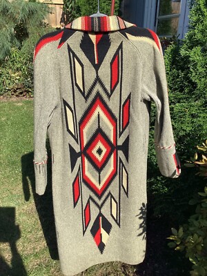 Chimayo Blanket Coat 1930s Native American Granscraft Duster XXL ...