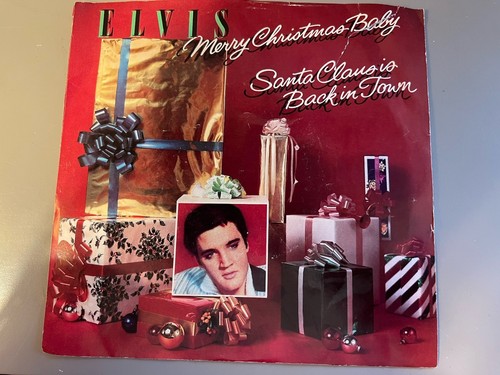 Elvis Presley Merry Christmas Baby Santa Claus 7 inch 45 Vinyl single ...