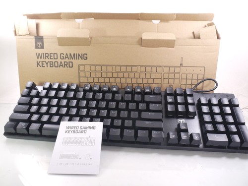 PICTEK PC305A FULL SIZE RGB LIGHT UP WIRED GAMING KEYBOARD MECHANICAL ...