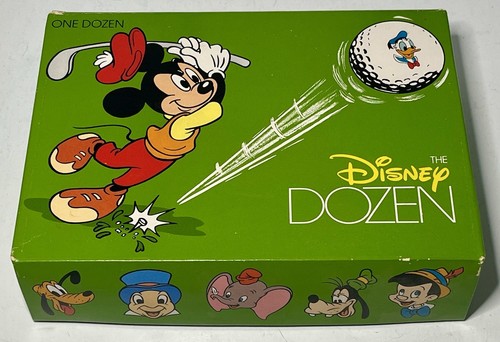 Disney Character Golf Balls 1 Dozen New Mickey Scrooge Jiminy Cricket ...