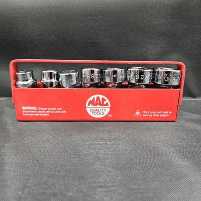 MAC Tools 7 Piece 3/8" Drive 6pt Universal Sockets XU Series w/ Storage ...