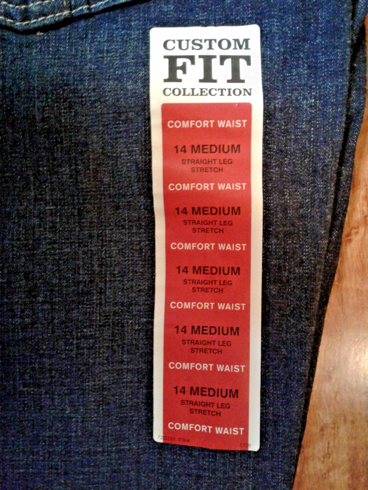 Lee's Denim Stretch Comfort Fit Straight Leg Below Waist Sz. 14 Medium ...