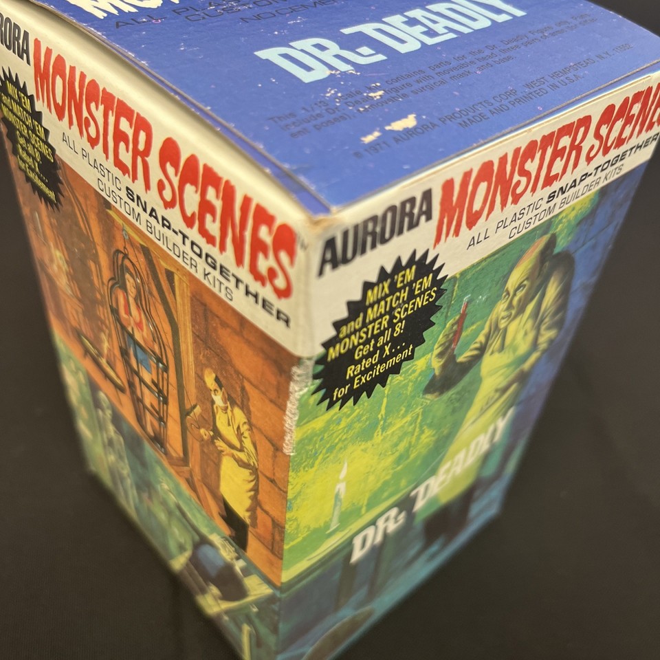 1971 Aurora Monster Scenes Dr. Deadly Factory Sealed 1st Edition Model ...
