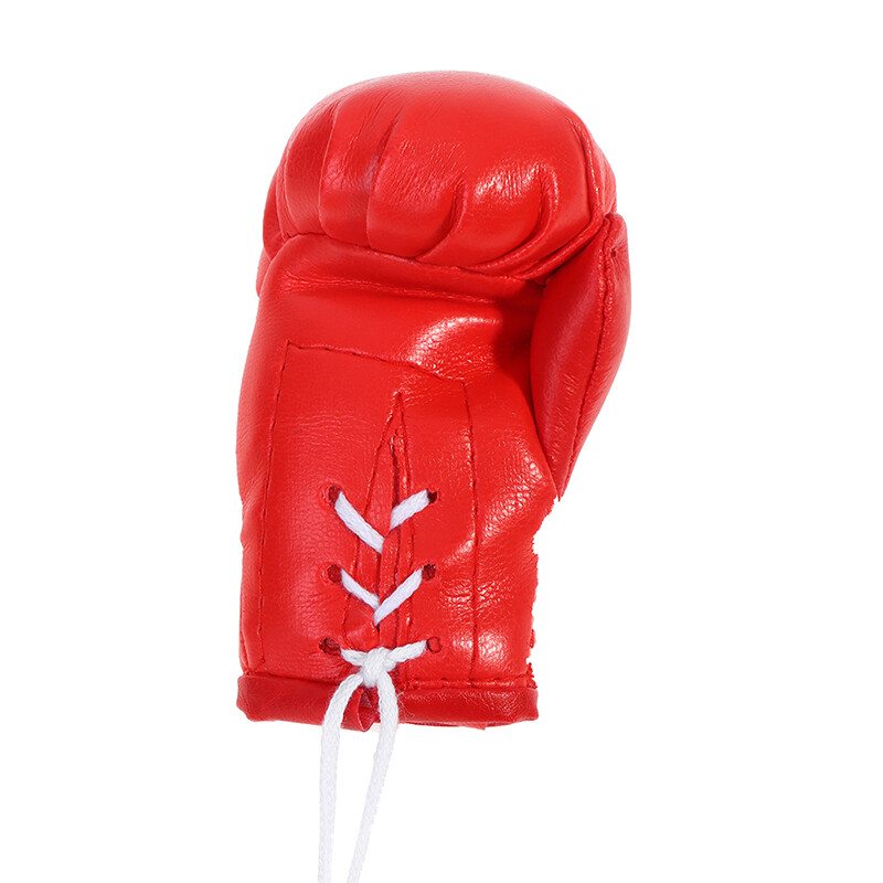 1 Pair Car Boxing Gloves Hanging Mirror Leather Pendant in Car Interior ...