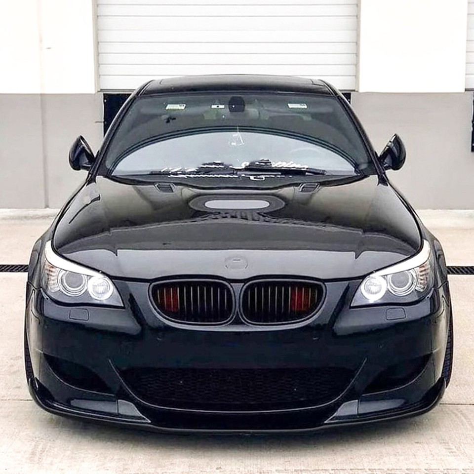 2005-2010 BMW 5 Series E60 E61 M5 Front Bumper Spoiler Lip Glossy Black ...