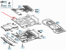 OEM Mercedes-Benz Ml W166 Center Underbody Protection Shield ...