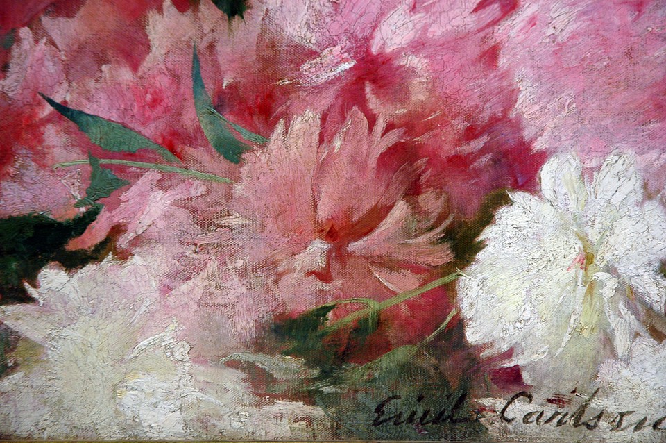 Flower Still-life Signed Emil Carlsen,1895 (US)Oil Painting Depiction ...