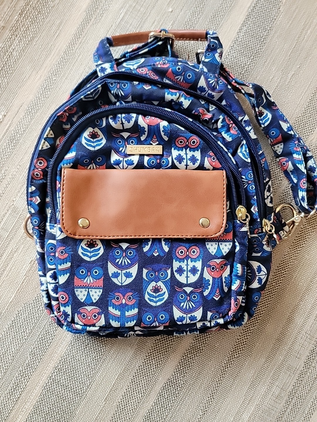 Chumbak Girls Small Owls Backpack Purse Very Cute Zippered & With Carry ...