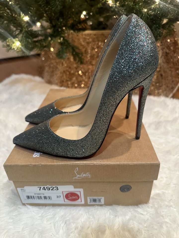 Christian Louboutin So Kate 120 Glitter Heel Pump Women US 7 Open Box ...