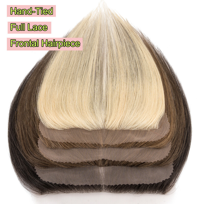 FULL LACE HAND-TIED FRONT HAIRLINE HUMAN HAIR PATCHES Hairpiece For ...