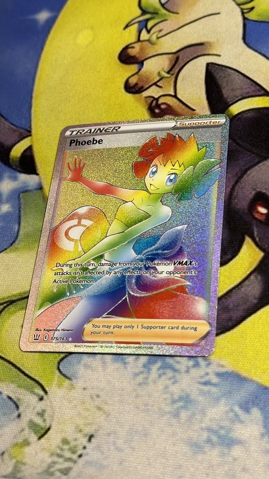Phoebe 175/163 Full Art Rainbow Secret Rare Card Pokémon Battle Styles ...