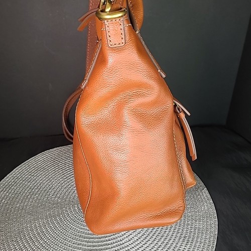 Fossil Aida Whiskey Brown Satchel Handbag Leather Crossbody Bag Purse ...