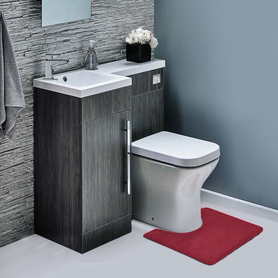 Memory Foam Contour Bathroom Toilet Mat Rug - Soft Anti Fatigue and ...