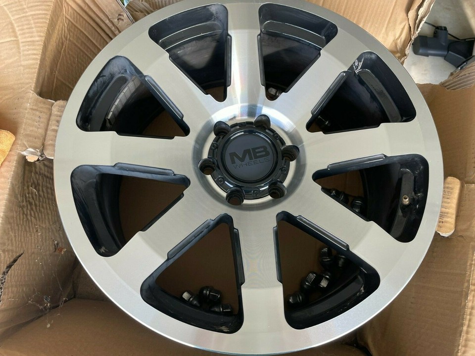 set (4) MB Legacy Wheels/rims 20"x9" +18 6X135 #60032. Machine Black ...