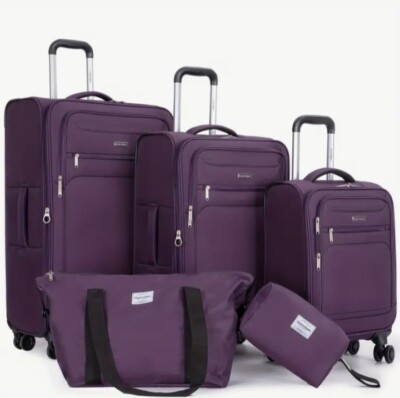 Rockland Journey Softside Upright Luggage Set of 4 - Charcoal ...