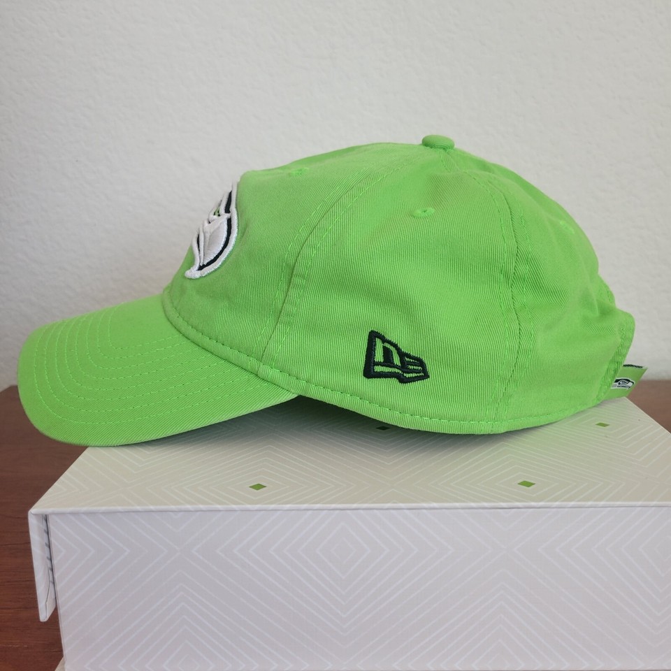 Seattle Seahawks NFL 9TWENTY New Era Adjustable Strap Baseball Hat Neon ...