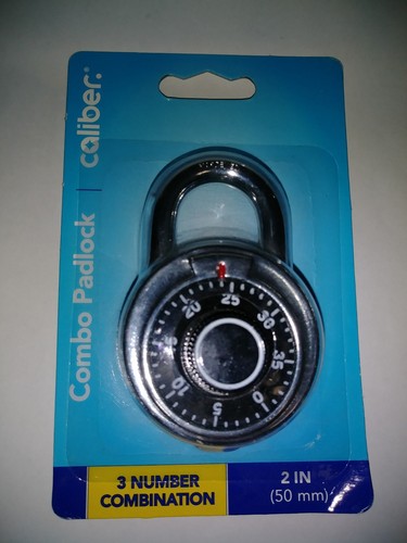 CALIBER COMBO PADLOCK 3 NUMBER COMBINATION PAD LOCK 2 in (50 mm) | eBay