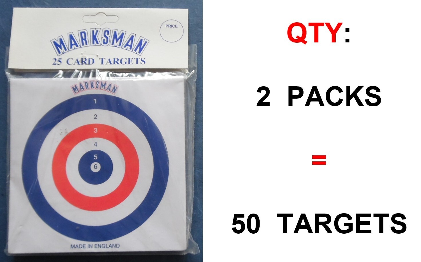 MARKSMAN THICK CARD TARGETS FOR AIR RIFLE GUN PISTOL HUNTING SHOOTING ...