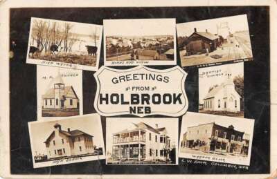 Holbrook Nebraska Multiview Greetings Real Photo Vintage Postcard ...