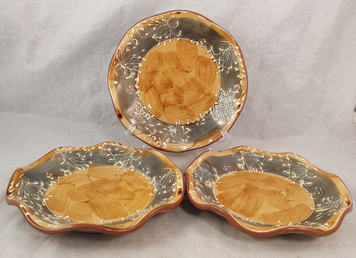 Set of 3 Ambiance St Remy 7 Ruffled Salad Dessert Plates | eBay