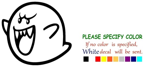 Boo Super Mario Graphic Die Cut decal sticker Car Truck Boat Window ...