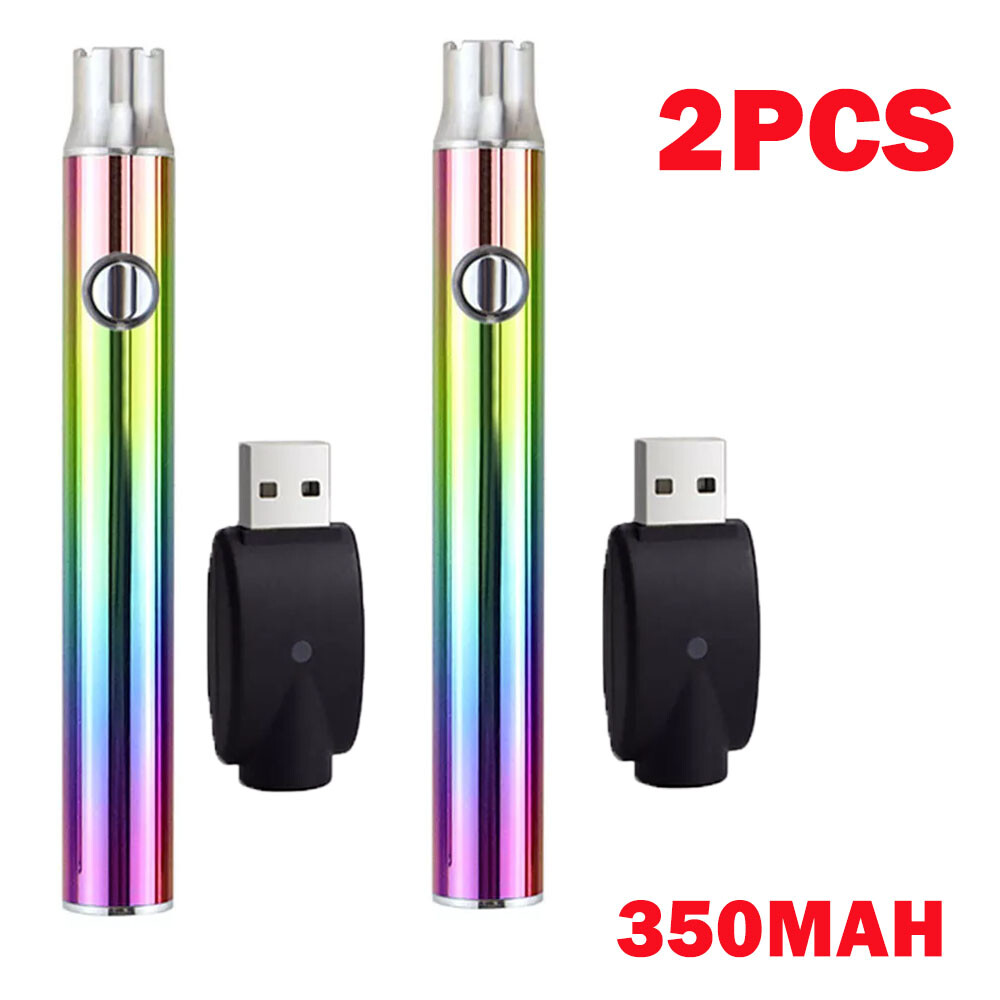 2x 510 Thread Battery Cart Pen with USB Charger 350/650/1100mAh Welding ...