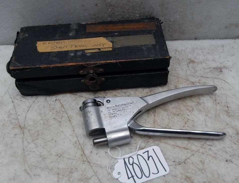 Webster Instrument Sheet Metal Hardness Tester Model A (Inv. 48031) | eBay