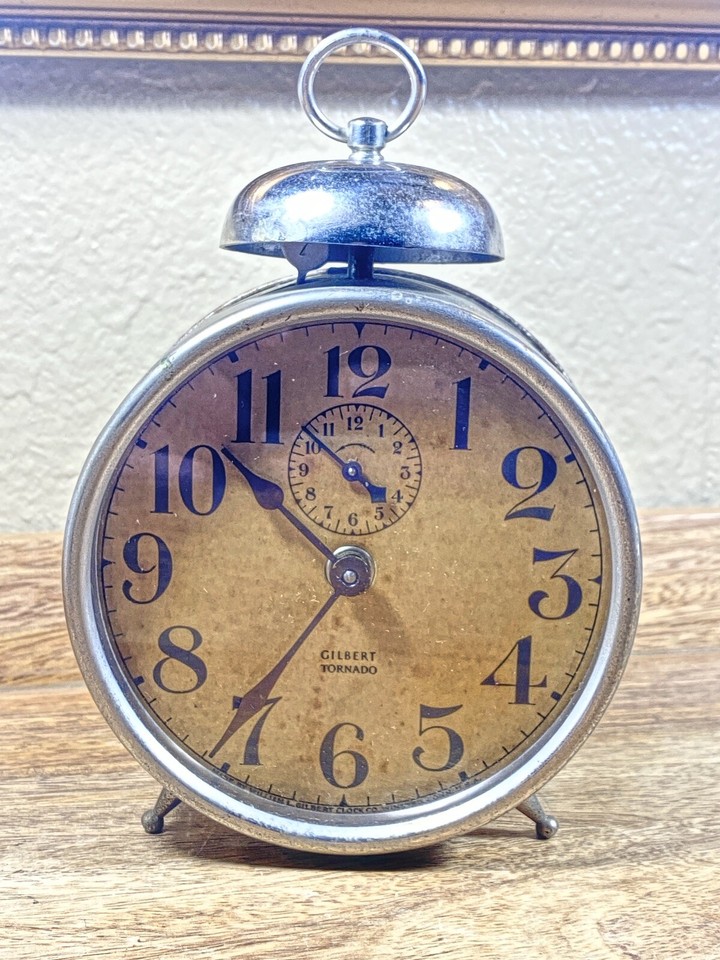 Old Gilbert Tornado Alarm Clock Made in USA For Parts Or Repair (K9952 ...
