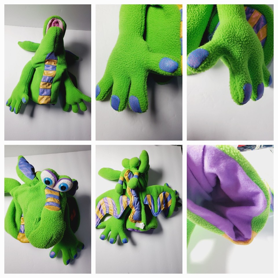 LOT (4) Melissa & Doug Hand Puppet King, Princess, Lion & Dragon 14 ...