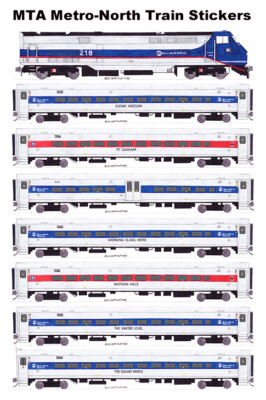 MTA Metro-North Commuter Train 8 individual Stickers Andy Fletcher | eBay