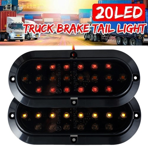 2 Pcs Rear Tail Lights 20 LED Truck Rear Signal Light Waterproof Brake ...