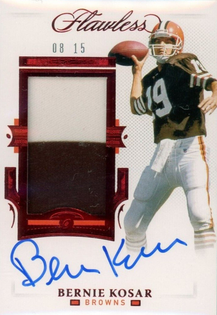 2021 Panini Flawless - Patch Autographs Ruby #PA-BKO Bernie Kosar /15 ...