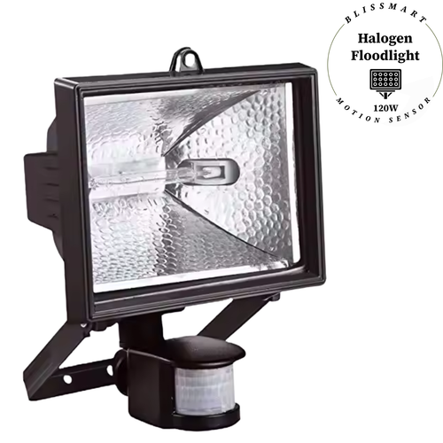 Motion Sensor Outdoor Security Floodlight Hard Wired Halogen Garden ...