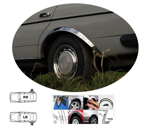 MERCEDES W123 COUPE Quarter Arch Trims Rear Panel Chrome style RR LR ...