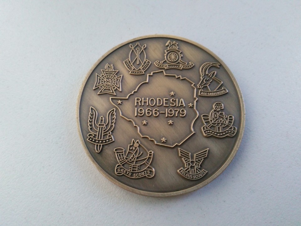 RHODESIAN RHODESIA ARMY BUSH WAR CHALLENGE COIN SAS SELOUS GREYS SCOUTS ...
