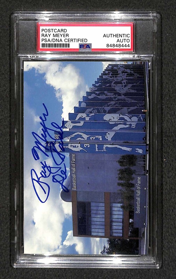 Ray Meyer Signed Autographed Basketball Hall of Fame HOF Postcard Card ...