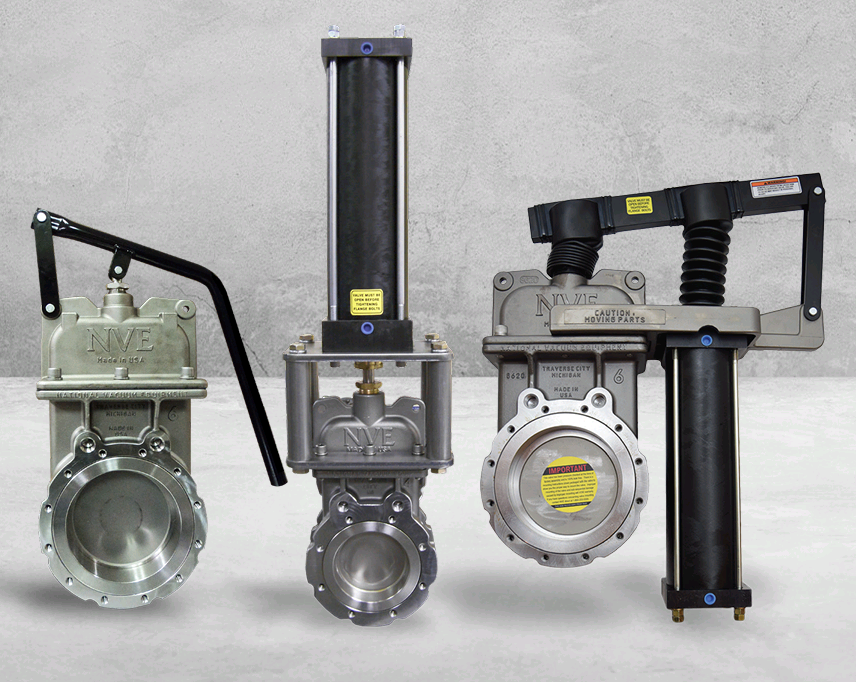 New NVE Gate Valve 4″, Pneumatic Spring Closed, cylinder position: side ...