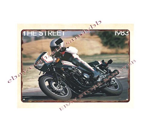 signs 1984 Motorcycle Biker Enthusiasts Motoring Fan The Street metal ...