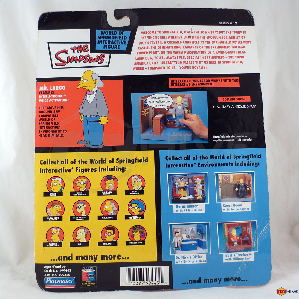 The Simpsons - Mr Largo series 12 Intelli-tronic figure Playmates ...