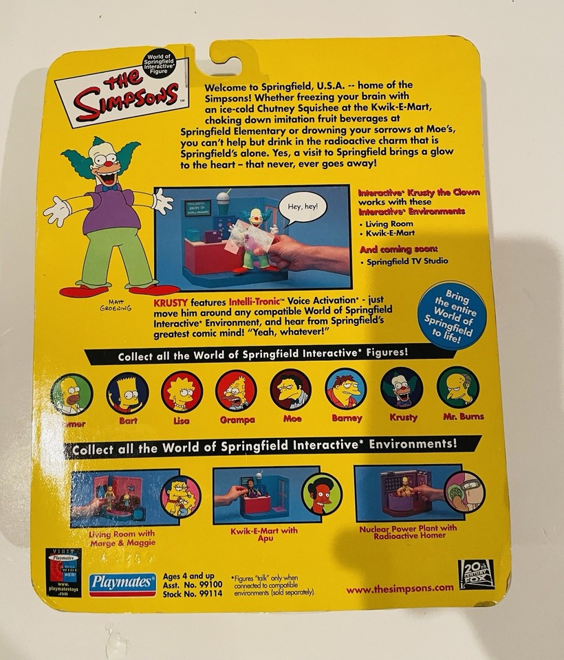 Simpsons World of Springfield Krusty the Clown Action Figure | eBay