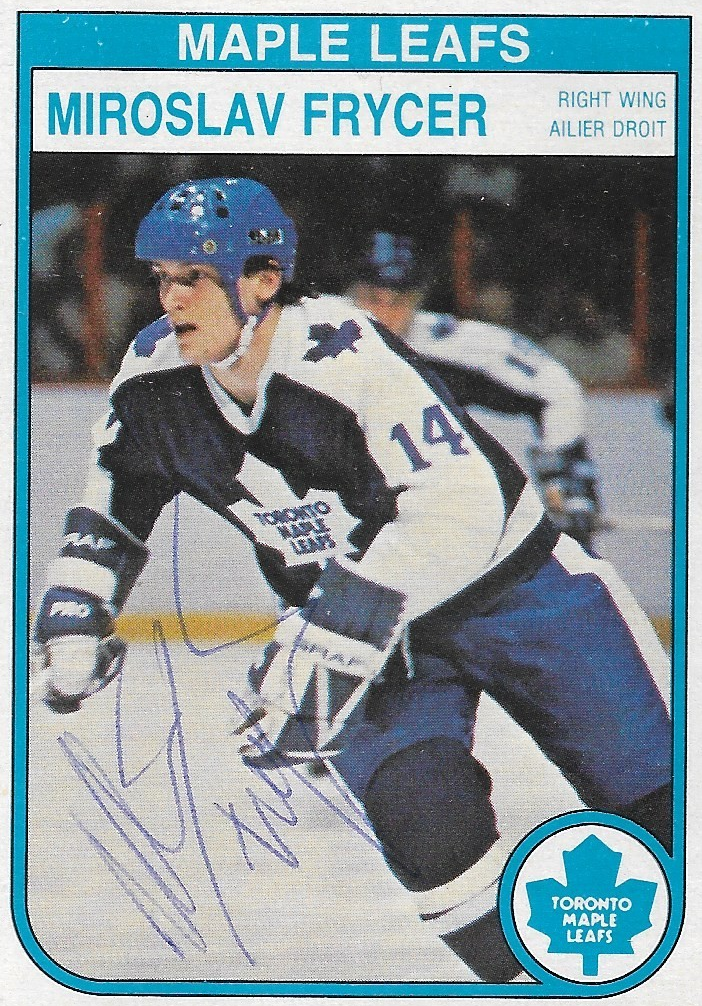 MIROSLAV FRYCER-RIP Authentic Autograph 1982 OPC Toronto Maple Leafs ...