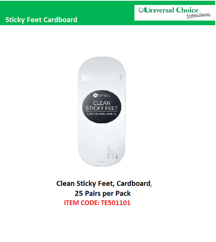 Clean Sticky Feet, Cardboard, 25 Pairs per Pack | eBay