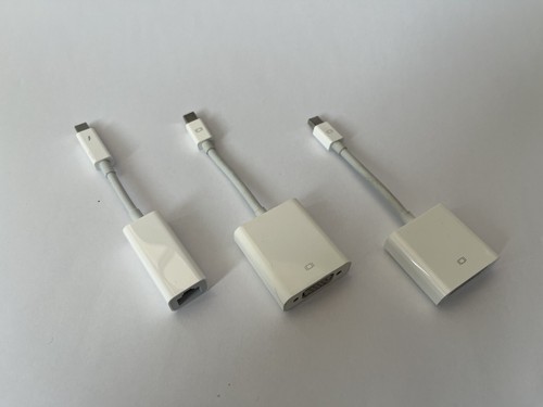 3 Apple Adapters: Model A1307 (VGA), A1305 (DVI), A1433 (Gigabit ...