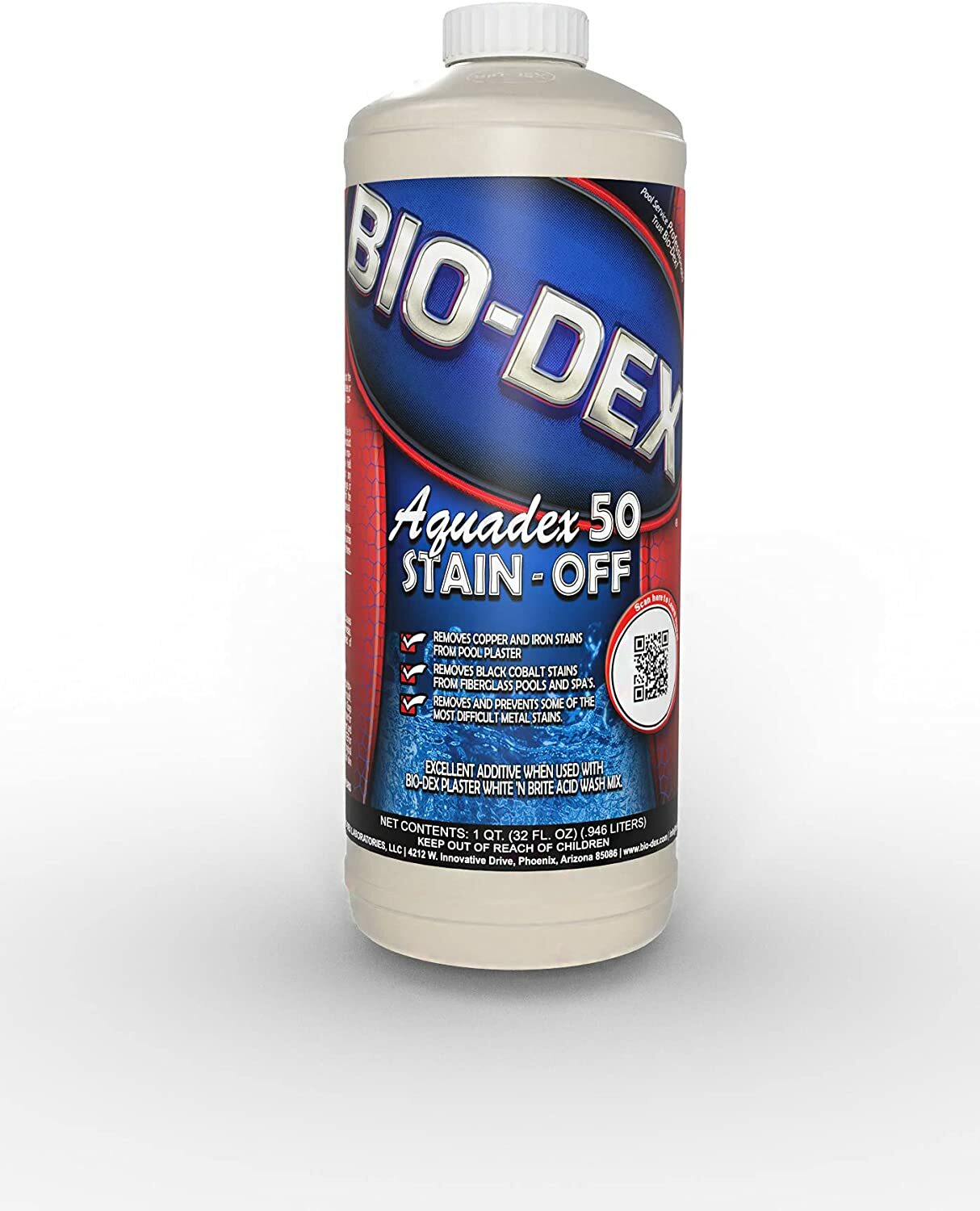 Bio-dex Laboratories ADQ50 1 at AQUADEX 50 Stain off Pool & Spa Stain ...