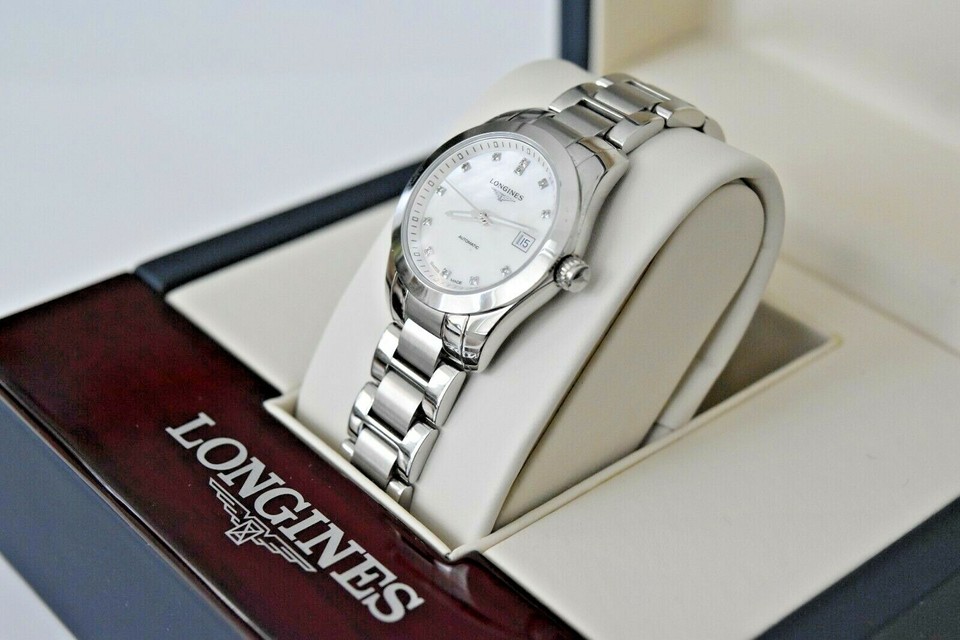 Longines Conquest Classic Women's Automatic SS Diamond L22854876 $2500 ...