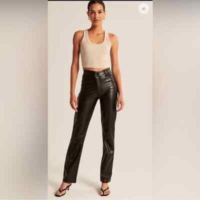 Abercrombie & Fitch criss cross waist 90s Straight Ultra High Rise sz25 ...