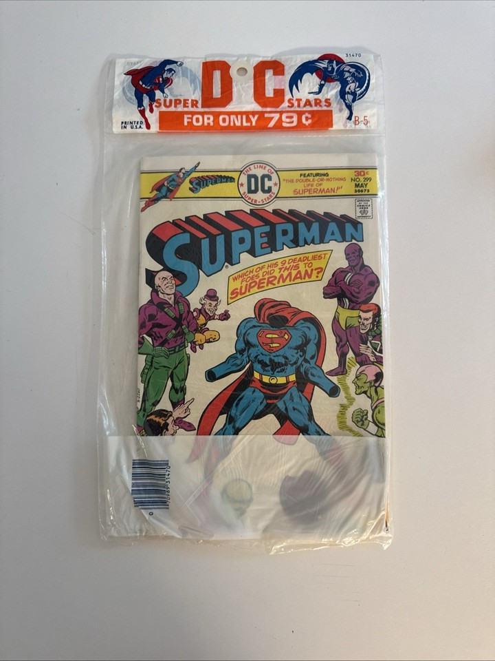 Superman 299 - Four Star Giant 2 ( DC Comics) Sealed Bag Dc Super Stars ...