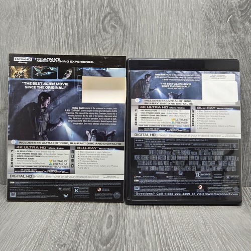 Alien Covenant (2017) 4K Ultra HD + Blu-ray + OOP Rare Slipcover - UHD ...