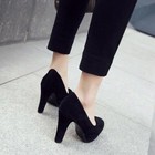 Women's Formal Dress Leisure Platform Round Toe Pull On High Chunky ...
