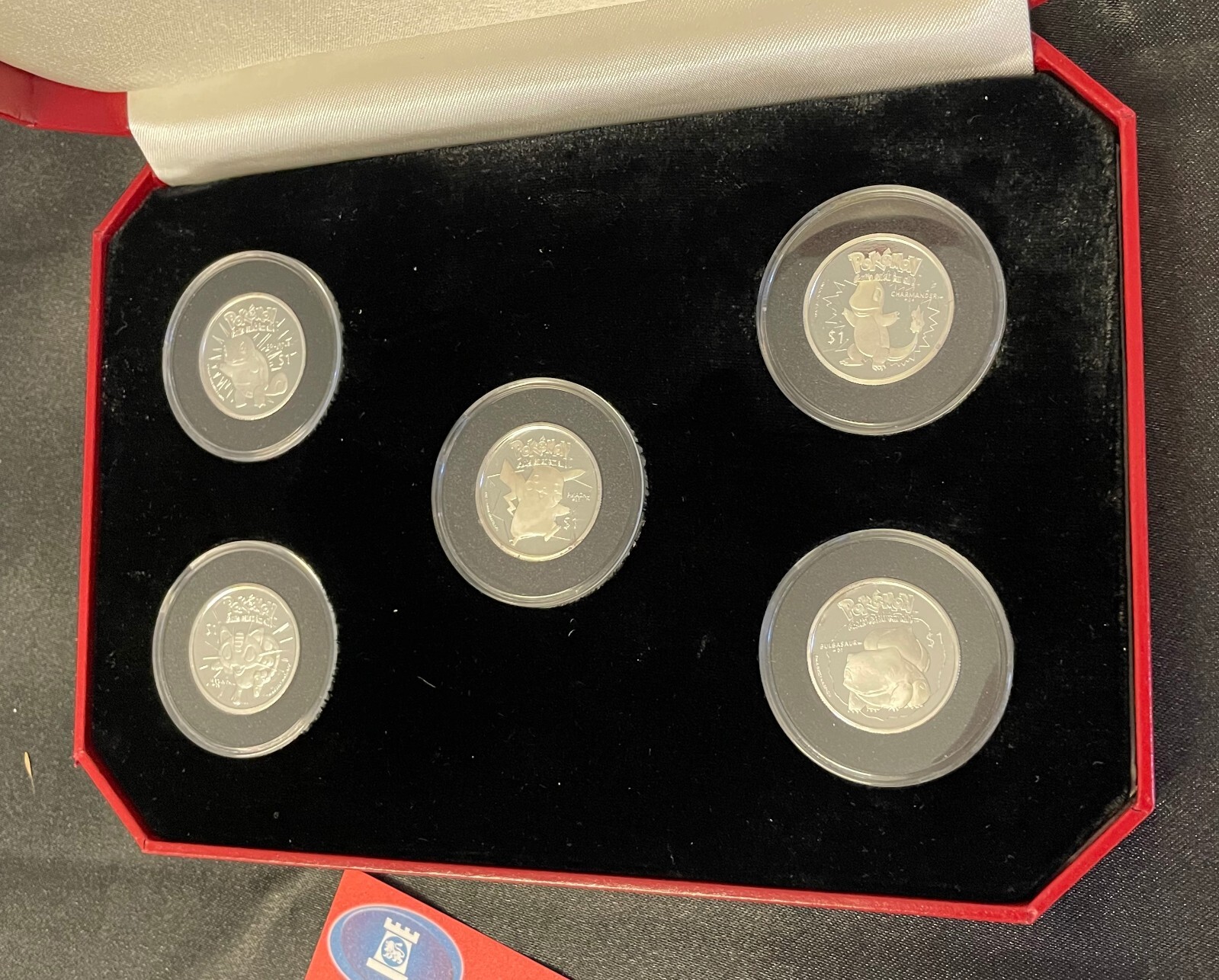 Pokemon Coins - 999 Silver Proof Niue - Complete Set 5 $1 - 2001 Pobjoy ...